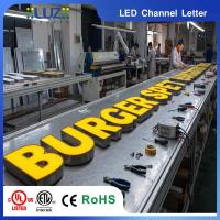China Dynamic Yellow Face And White Halo Background High Visibility Channel Letter For Fast Food Restaurant for sale
