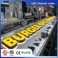 China Dynamic Yellow Face And White Halo Background High Visibility Channel Letter For Fast Food Restaurant for sale