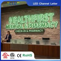 China Eco Green Lighting High Consistency Internal External Illumination Channel Letter For Medical Pharmacy Center for sale