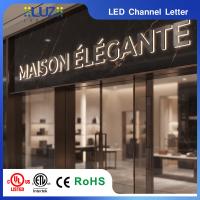 China Metal Base Plate Top Layer Miniature Architectural Precision Edge-Lit LED Letter For Luxury Fashion Brand for sale