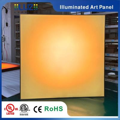 China Amber Eclipse Backlit Acrylic Wall Lamp – Dimmable Smart Mood Lighting for sale