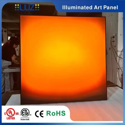 China Dusk Red Backlit Acrylic Light Box – Matte Black Frame Smart Wall Light for sale