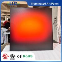 China Dusk Red Backlit Acrylic Light Box – Matte Black Frame Smart Wall Light for sale
