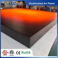 China Dusk Red Backlit Acrylic Light Box – Matte Black Frame Smart Wall Light for sale