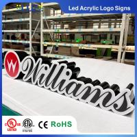 China Custom 3D Script Letter Acrylic LED Sign Front-Lit Connected Channel Logo for sale