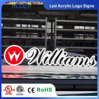China Custom 3D Script Letter Acrylic LED Sign Front-Lit Connected Channel Logo for sale
