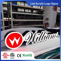 China Custom 3D Script Letter Acrylic LED Sign Front-Lit Connected Channel Logo for sale