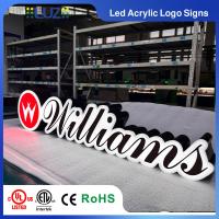 China Custom 3D Script Letter Acrylic LED Sign Front-Lit Connected Channel Logo for sale