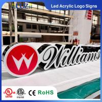 China Custom 3D Script Letter Acrylic LED Sign Front-Lit Connected Channel Logo for sale