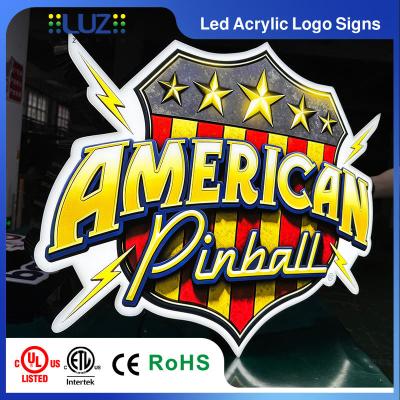 China Custom Shield-Shaped Acrylic LED Light Box UV Printed Graphic Signboard for sale