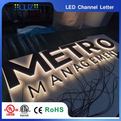 China Custom 3D Backlit Channel Letters | Halo Lit LED Business Sign for sale