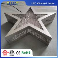 China Custom Frontlit Sparkling Acrylic & Perforated Stainless Steel LED Channel Letter Sign for sale