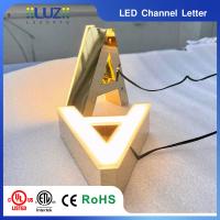 China Custom Mirror Gold 3D LED Channel Letters Side Lit Acrylic Signage for sale
