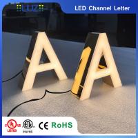 China Custom Mirror Gold 3D LED Channel Letters Side Lit Acrylic Signage for sale