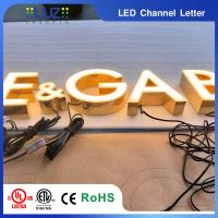 China Custom Mirror Gold 3D LED Channel Letters Side Lit Acrylic Signage for sale
