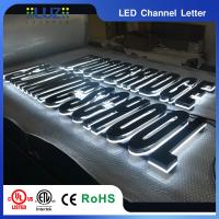 China Custom 3D LED Backlit Channel Letters - Mirror Stainless Steel Halo Lit Signs for sale