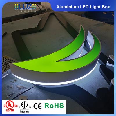 China Custom 3D Profile Aluminium Sign Box – Commercial Illuminated Storefront LED Signage for sale