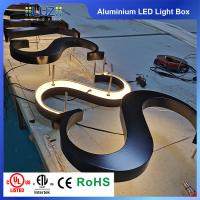 China Custom 3D Halo Lit Channel Letters, Matte Black Aluminum Backlit LED Sign for Outdoor Business Storefront for sale