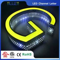 China Custom Perforated Edge LED Channel Letters | Front & Side Lit Illuminated Signage for sale