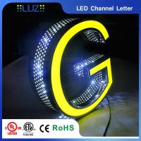China Custom Perforated Edge LED Channel Letters | Front & Side Lit Illuminated Signage for sale