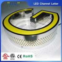 China Custom Perforated Edge LED Channel Letters | Front & Side Lit Illuminated Signage for sale