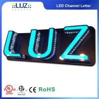 China Sparkle Edge LED Channel Letter Signs, Perforated Return Face-Lit 3D Metal Signage for sale