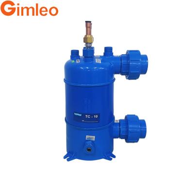 China Corrosion-Resistant Chiller Heat Exchanger With Screwed Titanium Tube And PVC Shell For Aquarium MHTA-1 for sale