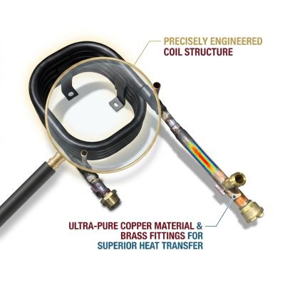 China Low Maintenance High Efficiency Coaxial Heat Exchanger  for HVAC Air Source Heat Pump for sale