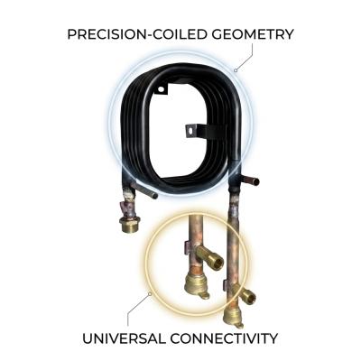 China Pressure Certified Coaxial Heat Exchanger 4.2Mpa Refrigerant 1.0Mpa Water Low Maintenance for sale