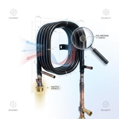 China High Pressure Resistant Coaxial Heat Exchanger 4.2Mpa Refrigerant Side 1.0Mpa Water Side for sale