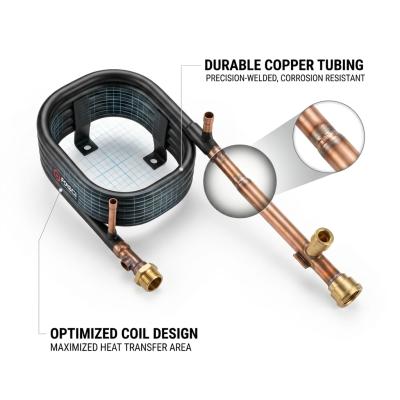 China Low Maintenance Coaxial Heat Exchanger 4.2Mpa Refrigerant Side 1.0Mpa Water Side Pressure for sale