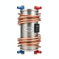 China R22 Refrigerant Type Coaxial Heat Exchanger with Spiral Twisting Tube Construction and 140mm Width for Efficient Thermal Management for sale