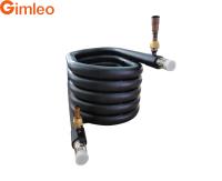 China Coaxial Coil Heat Exchanger Miniwatt Model Z18 Made of Durable Copper for Refrigerant Pumps for sale