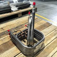 China Tube In Tube Coaxial Heat Exchanger with 0.6mm Inner Tube Thickness Titanium TA1 Material and 4.2MPA Refrigerant Side Max Pressure for sale