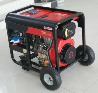 China 6KVA/5KW Air-Cooled Open Type Small Portable Diesel Generator Set Minimal vibration for sale