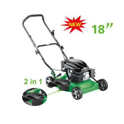 China 2 in 1  18 inch  Gasoline lawn mower , push lawn mower machine grass trimmer for sale