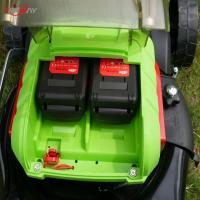 China 4 In 1 Cordless Battery Powered Lawn Mowers 400mm Cutting With Brushless Motor for sale