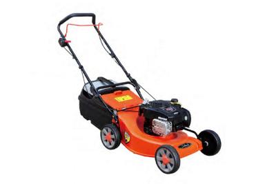 China Orange Hand Push Garden Lawn Mower Steel Deck 4.0hp Gasoline Power 139cc for sale