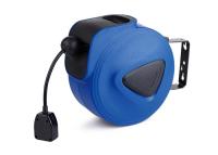 China UK Plug Base 20m Cable Reel Drum / 3 Core * 1.5 SQ Retractable Electric Cord Reel for sale