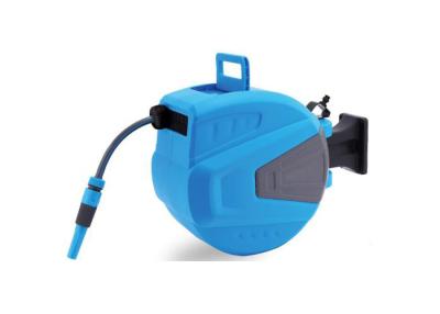 China Auto Wind Self Retracting Water Hose Reel , Blue Commercial Garden Hose Reel for sale