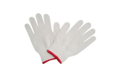 China 10 Gauge Cotton Gloves Packing With Woven Bag 500g 600g Working Glove for sale