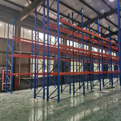 China Steel Q235 Warehouse Pallet Racking Customized Width Large Capacity Storage Shelves for sale