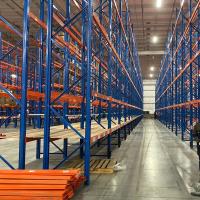 China Combination Structure Industrial Racks For Warehouse Orange Blue Grey Green Color for sale