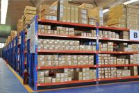 China Q235B Steel Adjustable Heavy Duty Pallet Warehouse Rack Boltless Industrial Shelving for sale
