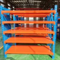 China Adjustable Shelves Metal Storage Rack Medium Duty Industrial Rivet Shelving Five Layer for sale
