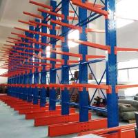 China Industrial Q235B Steel Cantilever Storage Racks Adjustable Pipe Storage Shelf OEM Size for sale