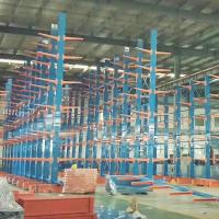 China Industrial Q235B Steel Cantilever Storage Racks Adjustable Pipe Storage Shelf OEM Size for sale