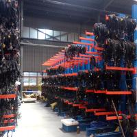 China Industrial Q235B Steel Cantilever Storage Racks Adjustable Pipe Storage Shelf OEM Size for sale