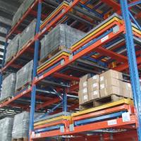 China 1000kg Push Back Racking System High Density Storage Press In Shelving Robust Design for sale