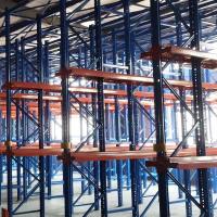 China Powder Coated Steel Construction Drive In Racking For Heavy Duty Warehouse Storage for sale